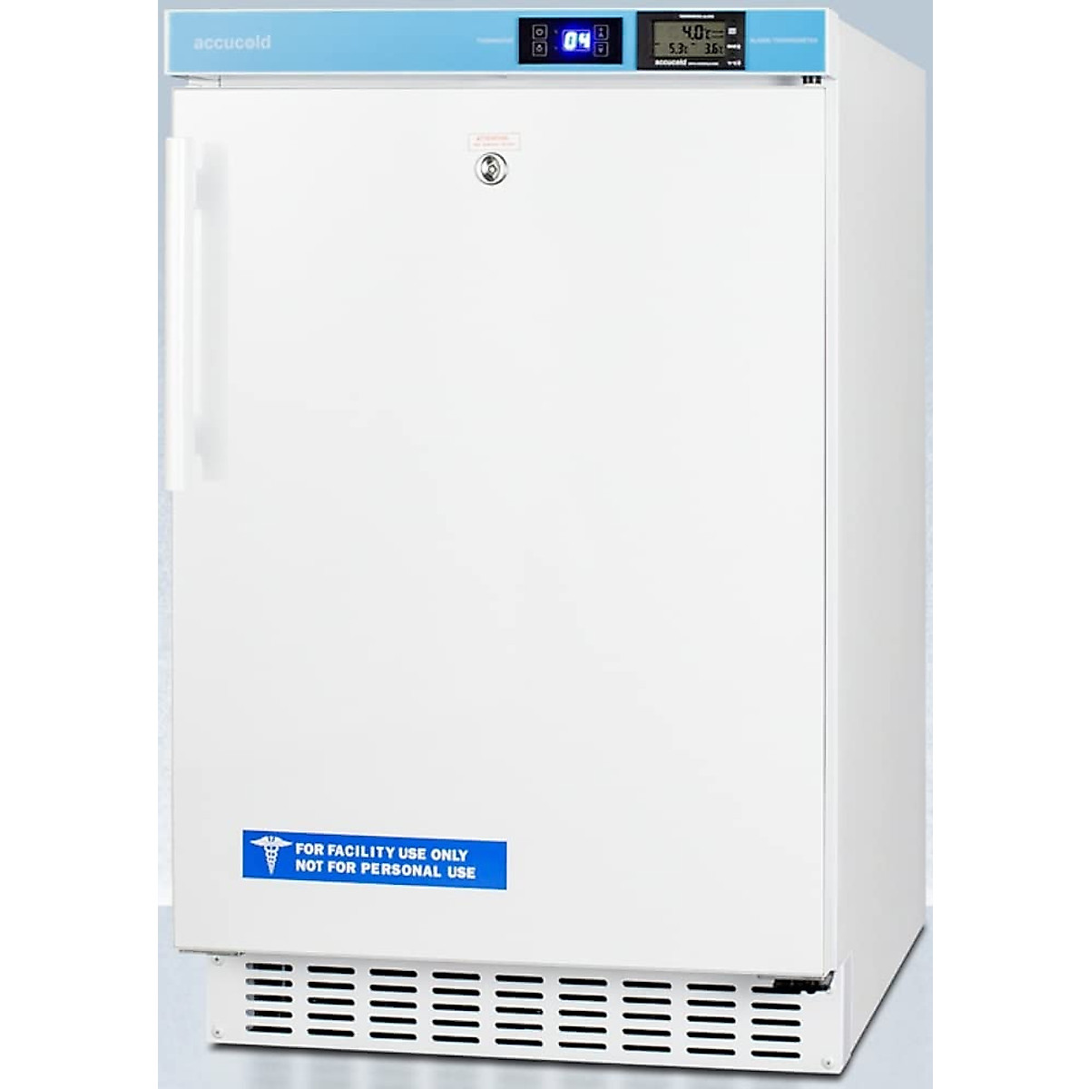 Summit ACR45L 20 Inch Freestanding or Built-In Counter Depth Compact Refrigerator with 2.65 cu. ft. Capacity Slim 20` Width, High-Temperature Alarm in White