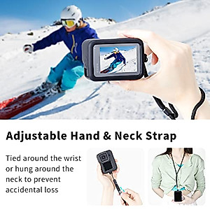 SEASKY 6 in 1 Protective Kit Accessories for Gopro Hero 11/10/9 Black Action Camera Silicone Shell Case Housing+3Pcs Glass Screen Protector+Directly Chargeable Side Cover+Lens Cover Cap+Lanyard