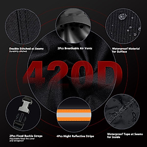 ClawsCover ATV Cover Waterproof Outdoor Heavy Duty XL-Plus 83 Inch Fadeless 420D Oxford Cloth Quad ATC 4 Wheeler Covers All Season All Weather UV Protection for Kawasaki Yamaha Suzuki Honda Polaris