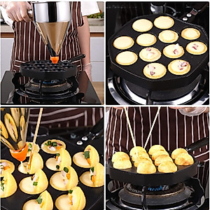 Takoyaki Maker, Non Stick Pan Easy and Simple to Make Japanese Takoyaki Octopus Ball Ideal for Mini Pancake Cake Pop Pan and Takoyaki Maker for Danish Stuffed