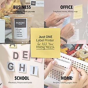 MANGOSLAB nemonic Label - Label Printer & Sticky Notes Printer | Thermal Label Printer | Label Maker | Sticker Printer | Bluetooth Label Printer | iOS & Android & MS Office