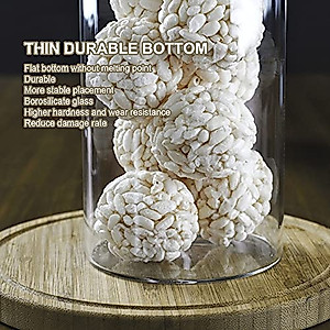 BaveL Glass Storage Jars 20 OZ/33 OZ/54 OZ,Glass Food Storage Containers Set of 3,Airtight Food Jars with stainless steel Lids, Kitchen Canisters for Serving Sugar,Candy, Cookie, Rice and Spice Jars