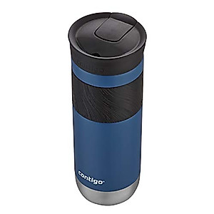 Contigo Byron Vacuum-Insulated Stainless Steel Travel Mug with Leak-Proof Lid, Reusable Coffee Cup or Water Bottle, BPA-Free, Keeps Drinks Hot or Cold for Hours, 20oz 2-Pack, Sake & Blue Corn