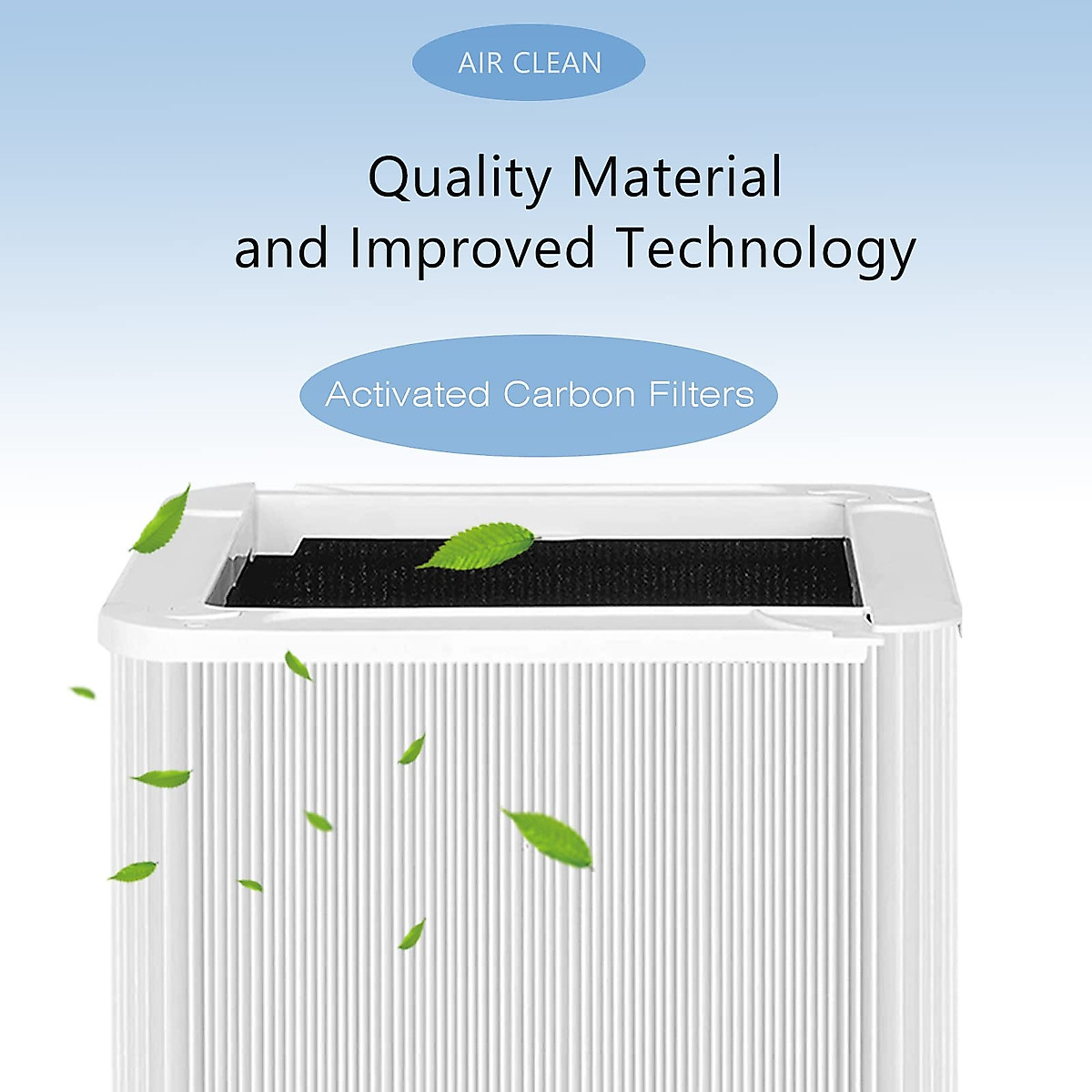 211+ Auto Replacement Filter Compatible with Blueair Blue Pure 211+ Auto Air Cleaner Purifier, Foldable Particle and Activated Carbon Replacement Filter, 2 Pack