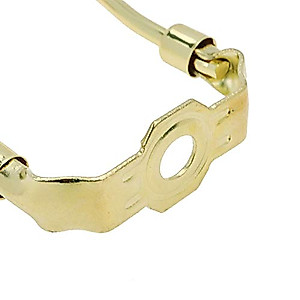 HONJIE 5 inch Gold Lamp Harp， Lamp Harp Holder for Table and Floor Lamps 2 Sets