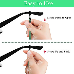 AugLifers Eyeglasses Holder Straps Cord, Sunglasses Strap Adjustment for Men Women, Anti-slip Sports Eyewear Retainer Lanyards 5PCS