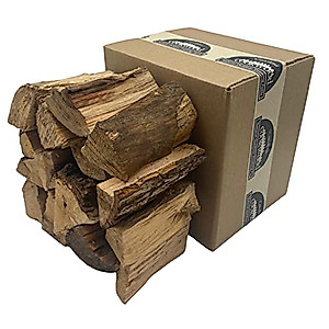Carolina Cookwood Pecan Smoking Wood Logs for Wood Fired and Charcoal Smoker Grills - Large 6-in. Hardwood Splits, 12-17 lbs, 675 cu. in. Naturally Cured Smoker Wood