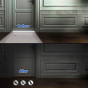 DreamQuil Door Draft Stopper, Under Door Draft Blocker Door Sweep Weather Stripping Door Seal, Black