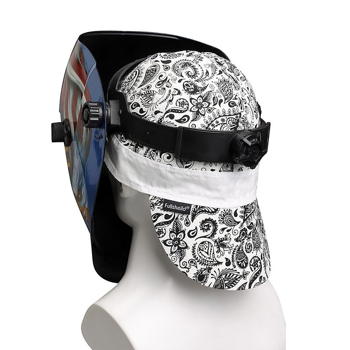 Fullsheild Reversible Welding Cap Flame Resistant CAT 2 Protective FR Welder Hats 6 Pannel Midweight Printed for Men Women