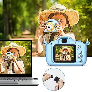 JCC Children Camera for Girls/Boys, Portable Selfie Toy Camera for Toddlers Age 3-12 Year Old,20MP 1080P HD Digital Video Camera with 32GB SD Card for Kids Birthday Christmas Festival Gifts (Blue)