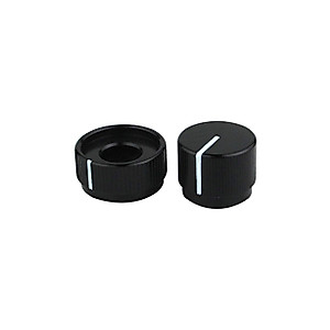 Guyker Guitar Aluminum Alloy Dual Concentric Control Knobs - Dome Volume Tone Stacked Knob Replacement for Electric Guitar or Bass (black, 2 piece)