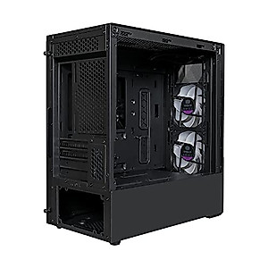 Cooler Master TD300 Mesh White Micro-ATX Tower with Polygonal Mesh Front ana Removable Top Panel, ARGB/PWM Hub Tempered Glass, Dual Sickleflow PWM ARGB Lighting Fans