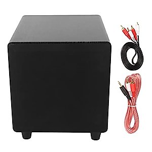 Active Speaker, 10 Inch 100‑240V Flexible High Output Sound Pressure Excellent Transient Powered Subwoofer Powerful for Active Speakers (US Plug)