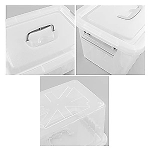 Callyne 10 L Clear Plastic Storage Box, 6-Pack Storage Latch Box