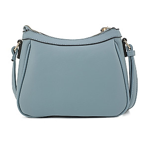 Emperia Elva Small Whipstitch Vegan Leather Crossbody Bags Shoulder Bag Purse Handbags for Women Blue