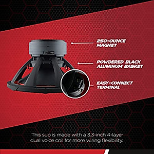 AudioPipe TXX-BDC4-15D2 15 Inch 2,800 Watt High Performance Powerful Dual 2 Ohm DVC Vehicle Car Audio Subwoofer Speaker System, Black (2 Pack)