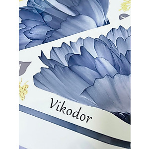 Vikodor Flower Wall Decals Peel and Stick DIY Floral Wall Decals Removable Flower Wall Stickers Murals Vinyl Butterfly Wall Decals for Girls Bedroom Living Room Bathroom Wall Art Decor