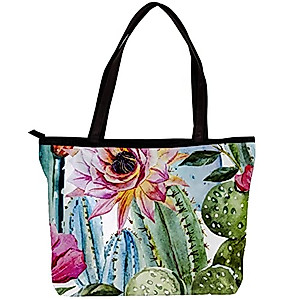 Tote Bag Women Satchel Bag Handbag Stylish Tote Handbag for Women Hobo Bag Fashion Crossbody Bag, Tropical Plant Flower Cactus