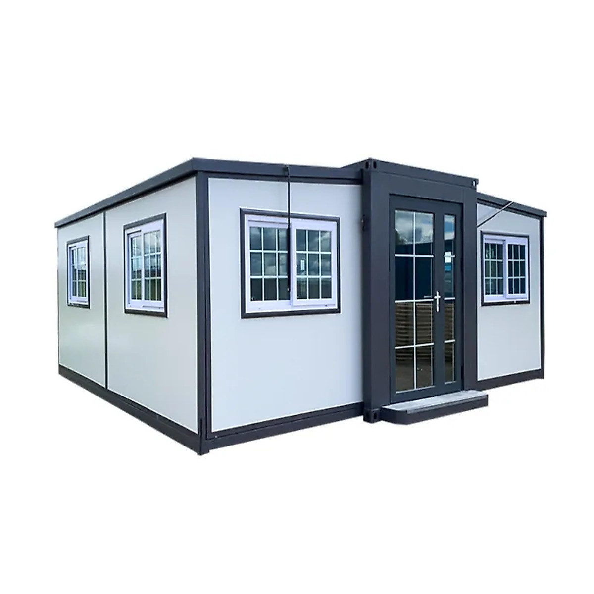 Extended Foldable Prefab Container Homes/40ft Folding Living Container/Expandable Cabin Foldable Container House