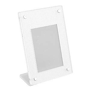 Photo Frame, Personalized Acrylic Simple Cleaning Sturdy Tabletop Photo Frame for Movie Ticket (Transparent (Wave Pattern))