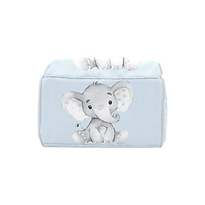 Yeshop Cute Little Elephant Blue Personalized Diaper Bag Backpack Tote with Name,Custom Travel Nappy Mommy Bag Backpack