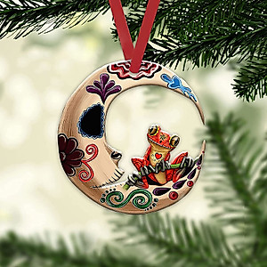 Cualque Super Cute Acrylic Swing Frog Mirror Hanging Car Interior Accessories Christmas Tree Ornament Decoration Car Decor Gift