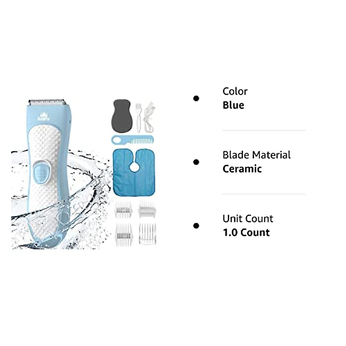 Baby Hair Clippers Quiet Hair Trimmer for Kids Toddler, Silent Hair Clippers for Children with Autism, Waterproof Rechargeable Cordless Ceramic Blade Haircut Kit