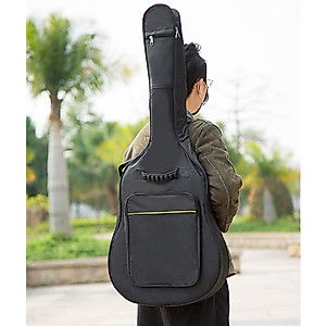 Mdvora Guitar Bags, 2 Pack Guitar Gig Bag, 38 40 41 inch Electric Guitar Case, Waterproof Oxford Electric Guitar Gig Bag, Two Pockets, for Acoustic Classical Guitar, Ukulele, Bass Guitar(2 Pack)