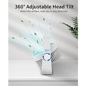 KONSIDEN Small Fan, 8 Inch USB Desk Fan, Quiet Office Fan, 4 Speed Winds, 360° Head Tilt, Detached Cover, Small Table Fan, Easy to Clean, Ideal for Bedroom, Office, Kitchen, Camping