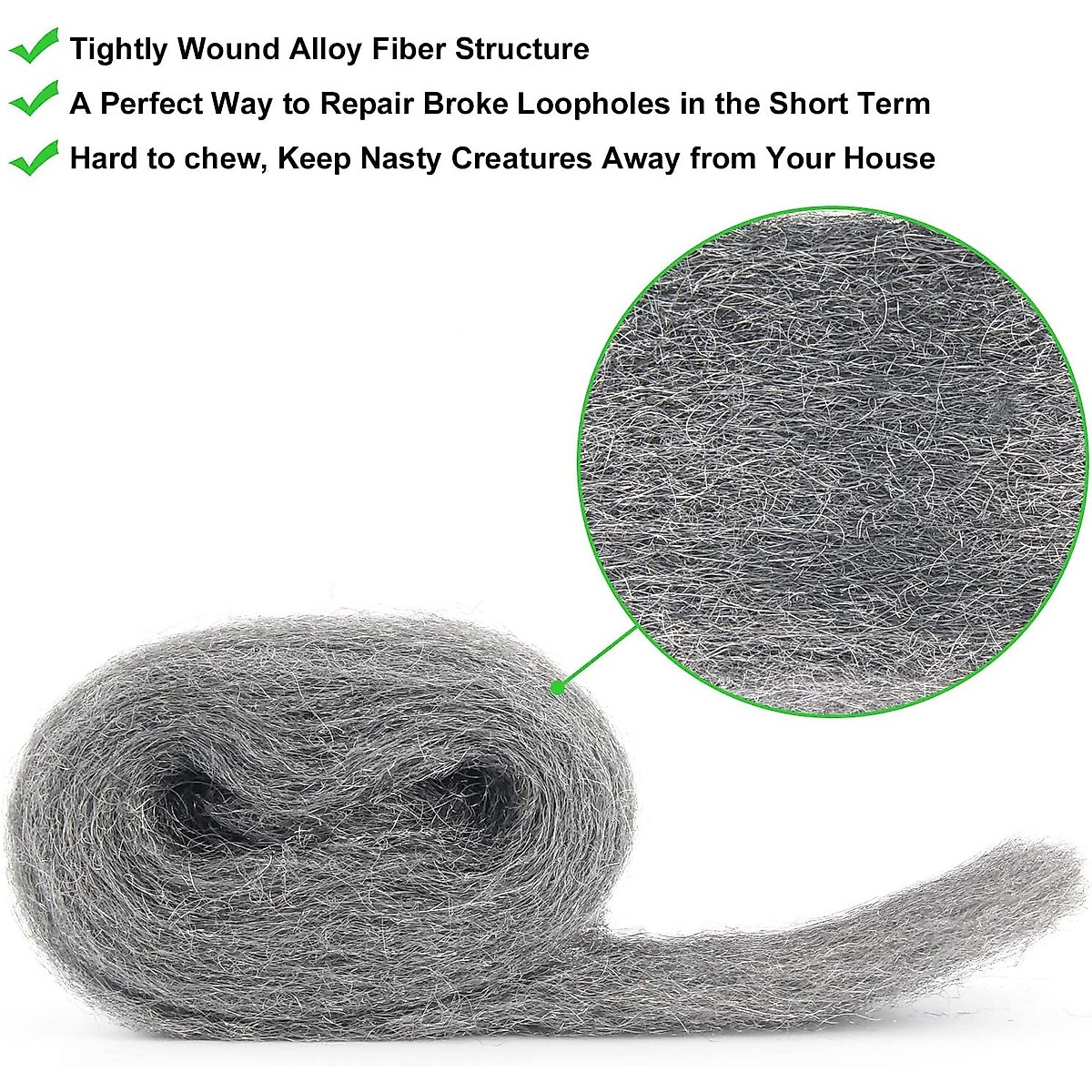 Steel Wool for Mice Control 2 Pack 2.2" x 16Ft with Gloves,DIY Fill Fabric Kit for Gap Blocker, Vents, and Wall Cracks, Flexible and Durable, Ideal for Garden, House, Garage, Keeps Mice Away