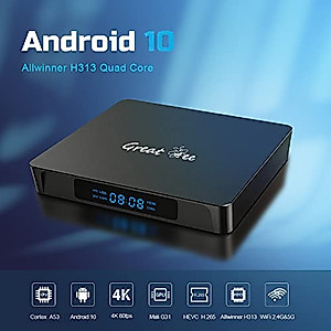 Great Bee One Year Android 10 Arabic 4K TV Box for IPTV with Google YouTube and Chromecast