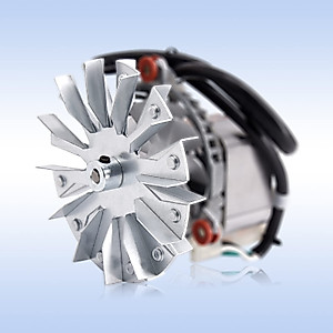 Criditpid 3-21-08639 Combustion Blower and 3-20-502221 Double Paddle Fan Blade for Harman P68, XXV, P43, P61, P38 Pellet Stoves