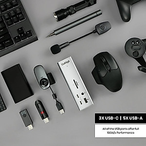 CalDigit TS4 Thunderbolt 4 Dock - 18 Ports, 98W Charging, 40Gb/s Thunderbolt 4, USB-A/C, 2.5GbE, 8K/6K Displays, Mac/PC/Chrome Compatible