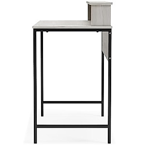 Signature Design by Ashley Bayflynn 36" Modern Home Office Desk With Hutch, White & Black