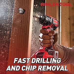 AIMLENTOOL 13 Piece Spade Drill Bit Set, Paddle Flat Bit for Woodworking, Hole Cutter Wood Drill Bit Set with Quick Change Shank, 1/4" to 1-1/2", Nylon Storage Pouch Included