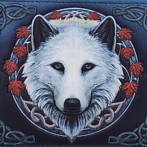Nemesis Now Lisa Parker Guardian of The Fall White Autumn Wolf Wallet, Blue, 11cm