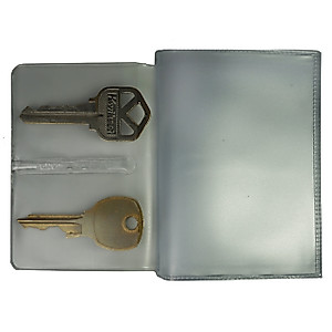 Set of 2 Heavy Duty Vinyl 6 Pages Insert with Fancy Key Tab for Bifold or Trifolds Wallet Made in USA