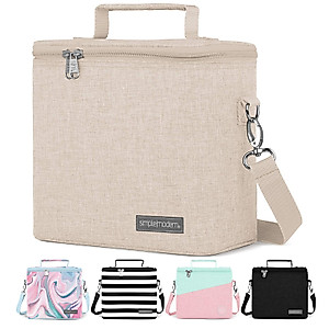 Simple Modern Lunch Box for Women & Men | Large Reusable Insulated Lunch Cooler Tote Bag | Spacious Container for Adult, Work, Travel, and School | Blakely Collection | 4 Liter | Tan