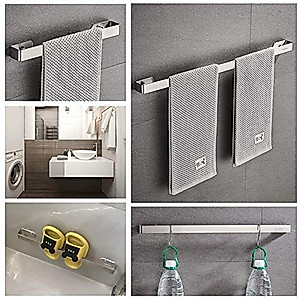 Towel Racks Towel Rack Towel Rails Wall Mounted Bath Towel Rack,Single Towel Rail for Bathroom Wall-Mounted Stainless Steel Towel Rail Rack Kitchen Towel Bar Rod/50cm Bath Towel Shelf Yearn for-60cm(S