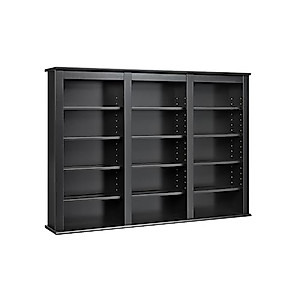 Prepac Triple Wall Mounted Storage, Black