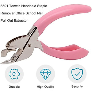 Staple Removers,Dedicated Staple Remover, Stapler Remover Tool Comfort and Energy Saving, Heavy Duty Remove Staple Tool with Non-Slip Rubber Handle for Office School Home (Pink)
