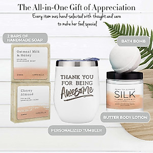 Thank You Gifts for Women - Thank You Gifts Basket for Employees - You Are Awesome Spa Appreciation Gift Box for Women with Tumbler - You Got This Appreciation Gifts for Friends Coworker Boss Teacher