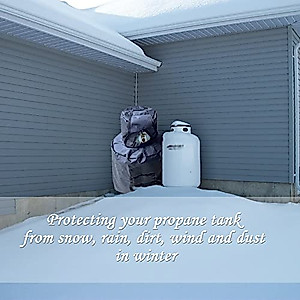 Waterproof Propane Tank Cylinder Cover - Heavy Duty Cylinder Gas Bottle Protector for Outdoor RV Gas Stove Camping Parts (30lb,1 PCS)