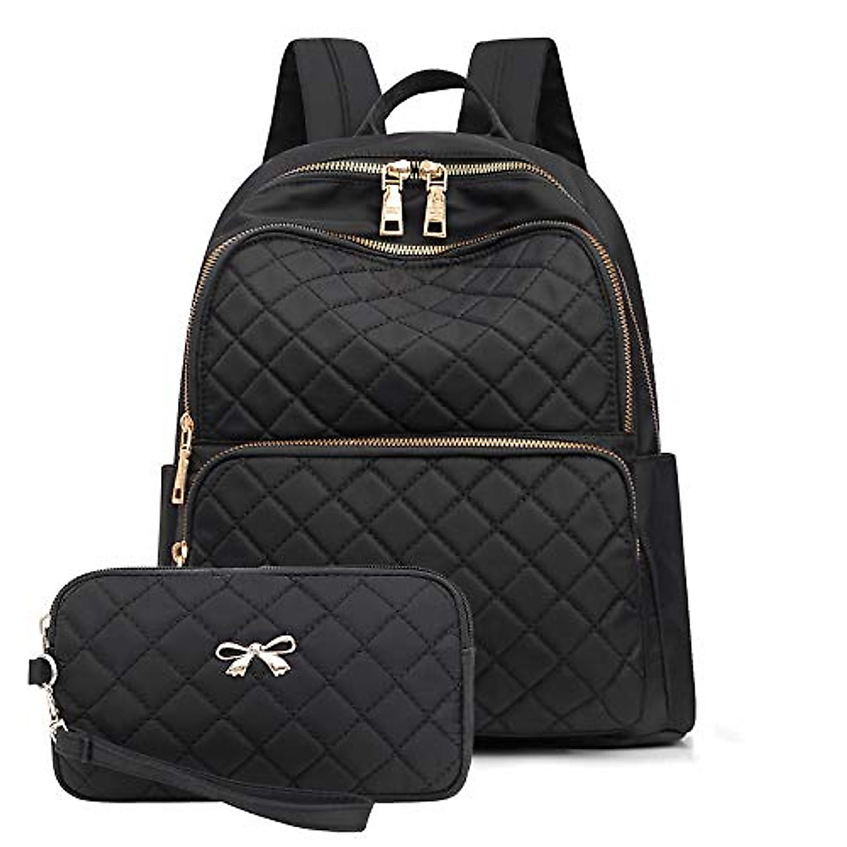 Small Backpack for Women with Adjustable Padded Shoulder Strap，Mini Backpack for Women Nylon Women Backpack Purse Casual Lightweight Bookbag Daypack