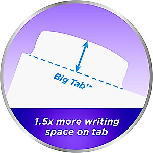 Avery 12 Tab Dividers for 3 Ring Binders, Customizable Table of Contents, Multicolor Tabs, 1 Set (11843) & Big Tab Write & Erase Durable Plastic Dividers