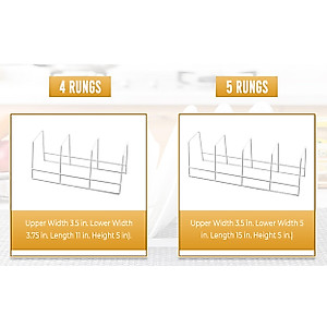 YBM Home Wire Dish Storage Rack for Plates, Cutting Boards, Bakeware, Pots and Pans, Serving Trays, Lids, and Other Cookware, 3 Section Plate Holder for Cabinets and Cupboards, Silver 2552