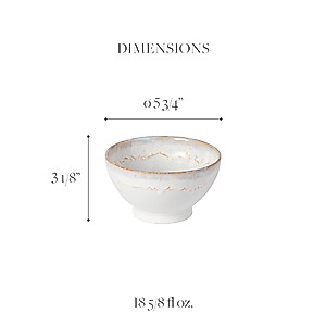 Costa Nova Ceramic Stoneware Set of 4 19 oz. Latte Bowls - Latte Bowls Collection, White | Microwave & Dishwasher Safe Dinnerware | Food Safe Glazing | Restaurant Quality Serveware