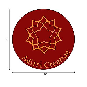 Aditri Creation Set of 1 Large Decorative Red Puja Cloth Fabric Puja Chunari, Pooja Chunar Dupatta (Size :- 29 Inches x 5 Inches) Pooja Items Articles for Decoration for Statue Frame Idol Temple