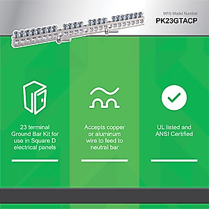 Square D by Schneider Electric Square D - PK23GTACP 23 Terminal Load Center Ground Bar Kit