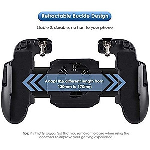 Game Controller Multifunction Mobile Phone Controller with Cooling Fan Gaming Triggers Gamepad Phone Holder Gaming Grip